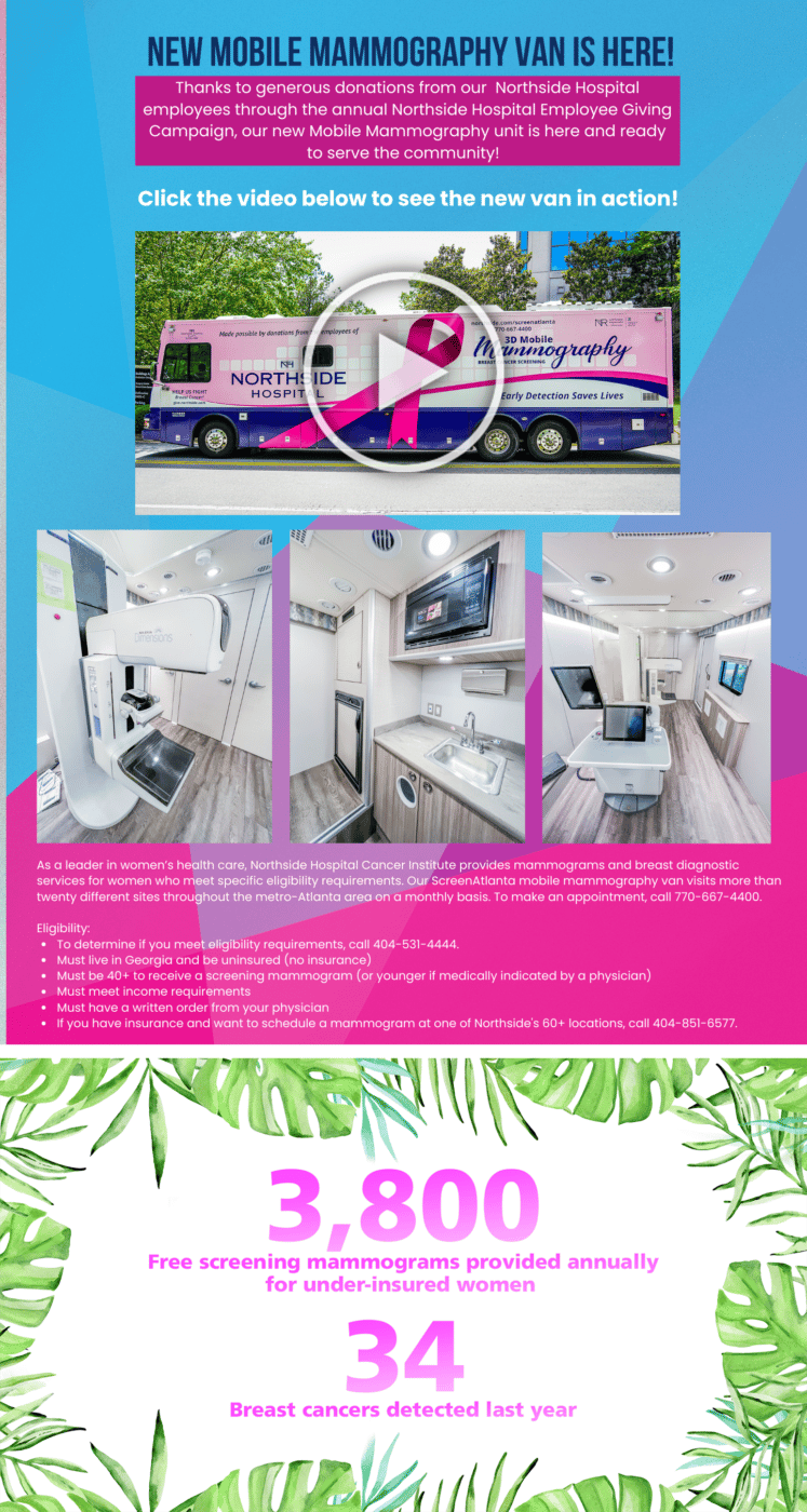 New Mobile Mammography Van | The Northside Hospital Foundation