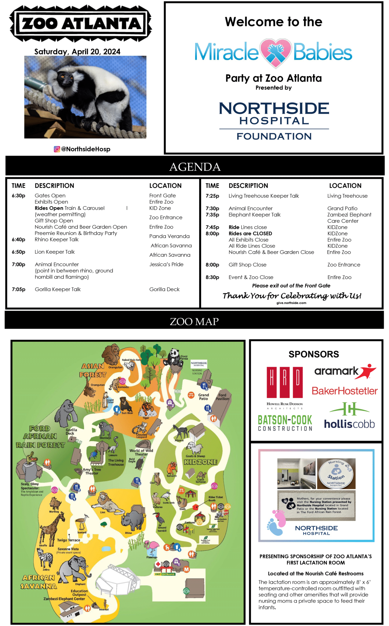 2024 Miracle Babies Party at the Zoo Map & Agenda | The Northside ...